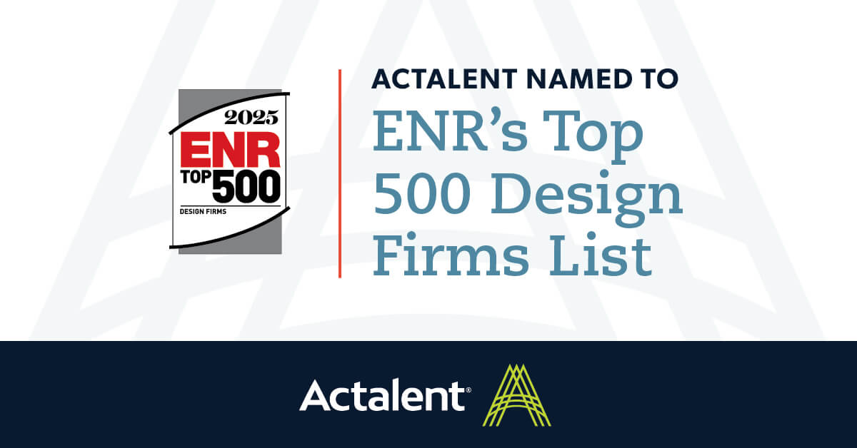 Actalent Once Again Named to ENR’s 2025 Top 500 Design Firms List
