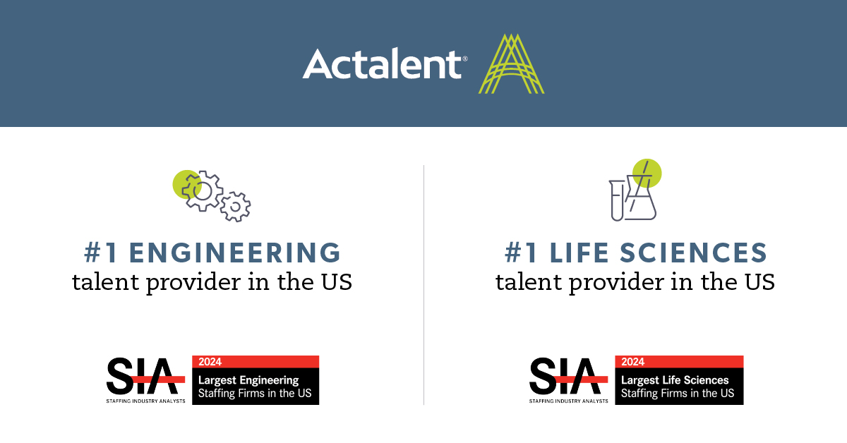 Actalent Ranks No. 1 in Engineering, Life Sciences in SIA’s Largest U.S ...
