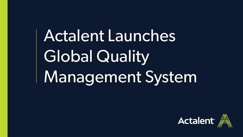 Actalent Launches Global Quality Management System