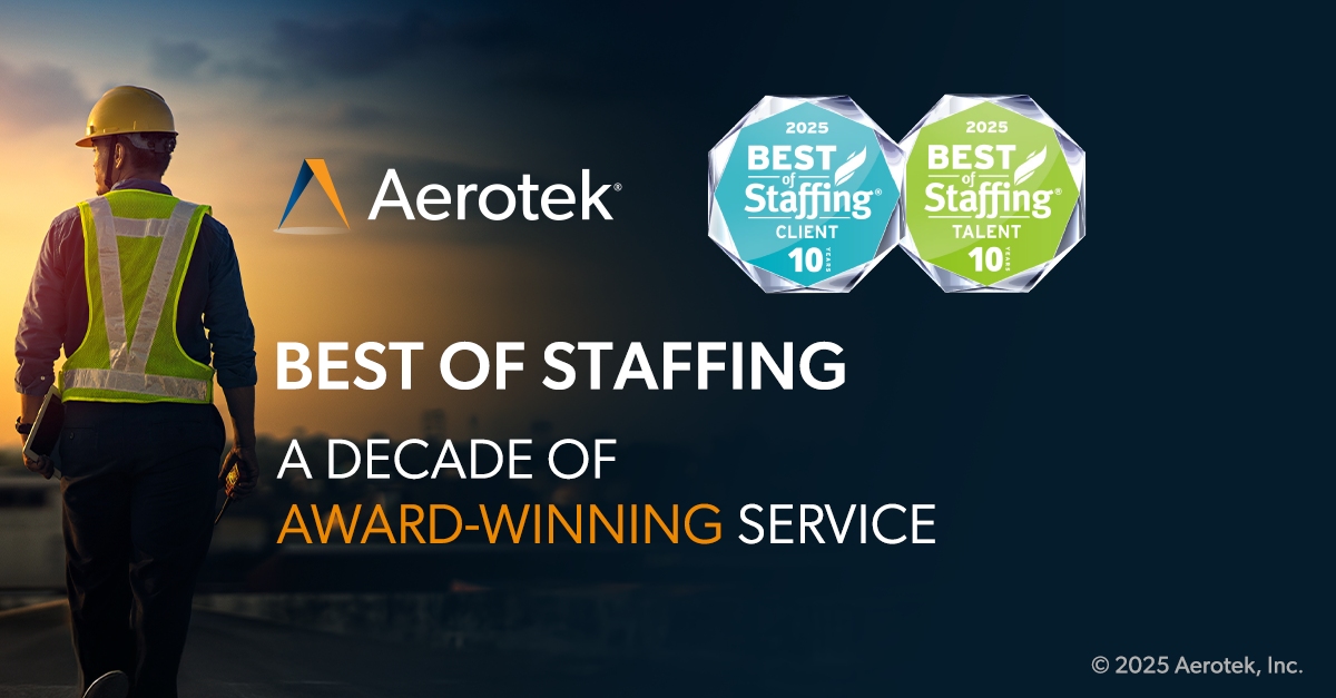 Aerotek Earns Best Of Staffing Client And Talent Awards For Tenth ...