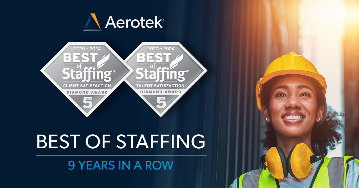 Aerotek Earns Best of Staffing Client and Talent Awards for the Ninth Consecutive Year