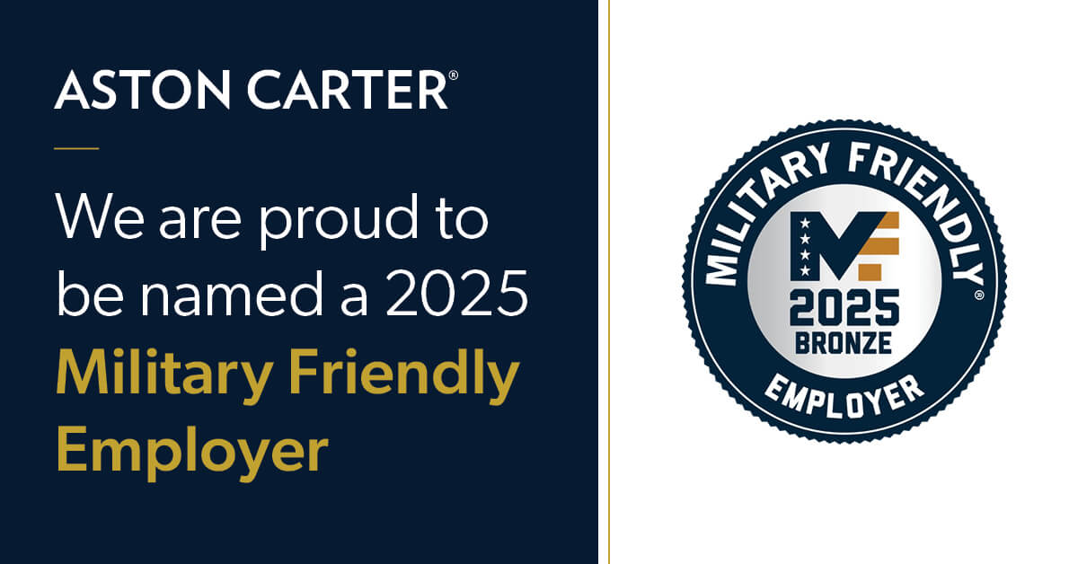 Aston Carter Named a 2025 Military Friendly® Bronze Employer