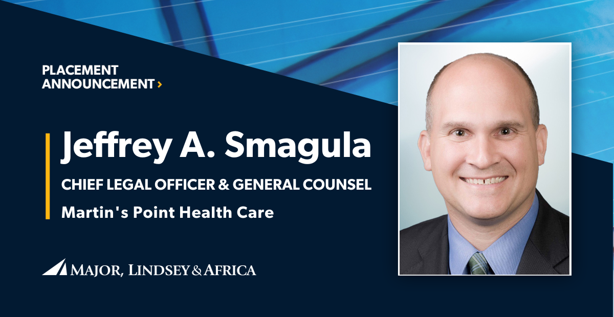 MLA Places Jeffrey A. Smagula as Chief Legal Officer and General ...
