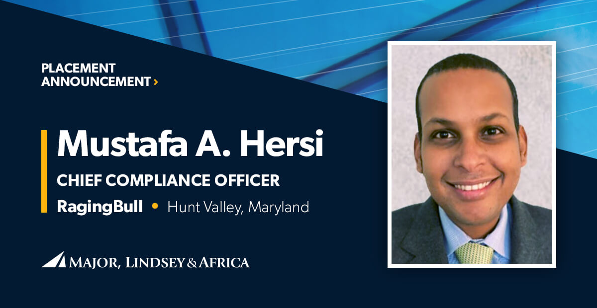 MLA Places Mustafa A. Hersi as Chief Compliance Officer at RagingBull