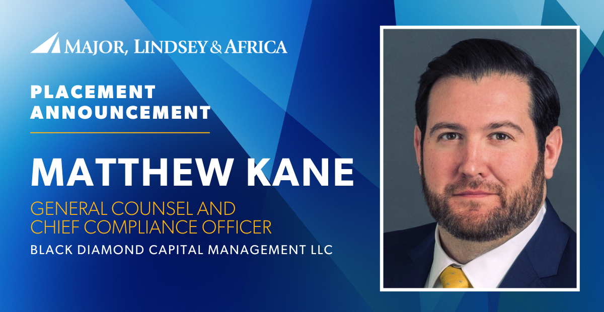 MLA Places Matthew Kane as General Counsel and Chief Compliance Officer ...