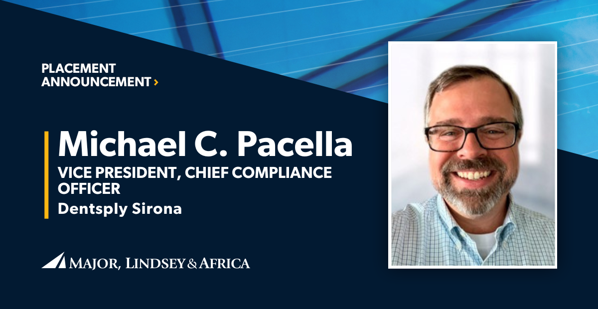 MLA Places Michael C. Pacella as Vice President and Chief Compliance ...