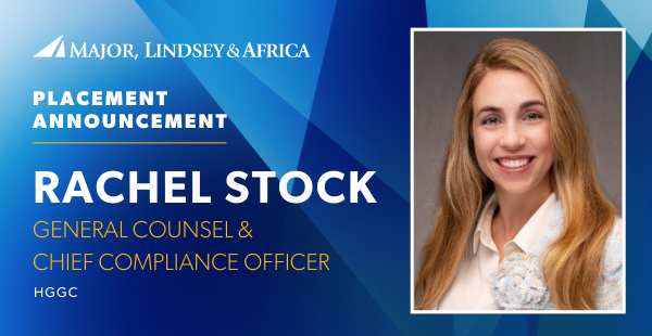 MLA places Rachel Stock as General Counsel and Chief Compliance Officer ...