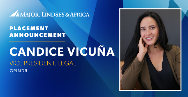 MLA Places Candice Vicuña as Vice President Legal with Grindr Inc.
