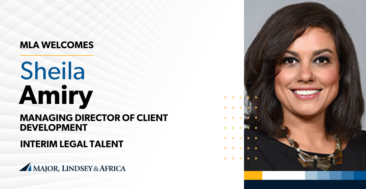 MLA's Interim Legal Talent Welcomes Sheila Amiry