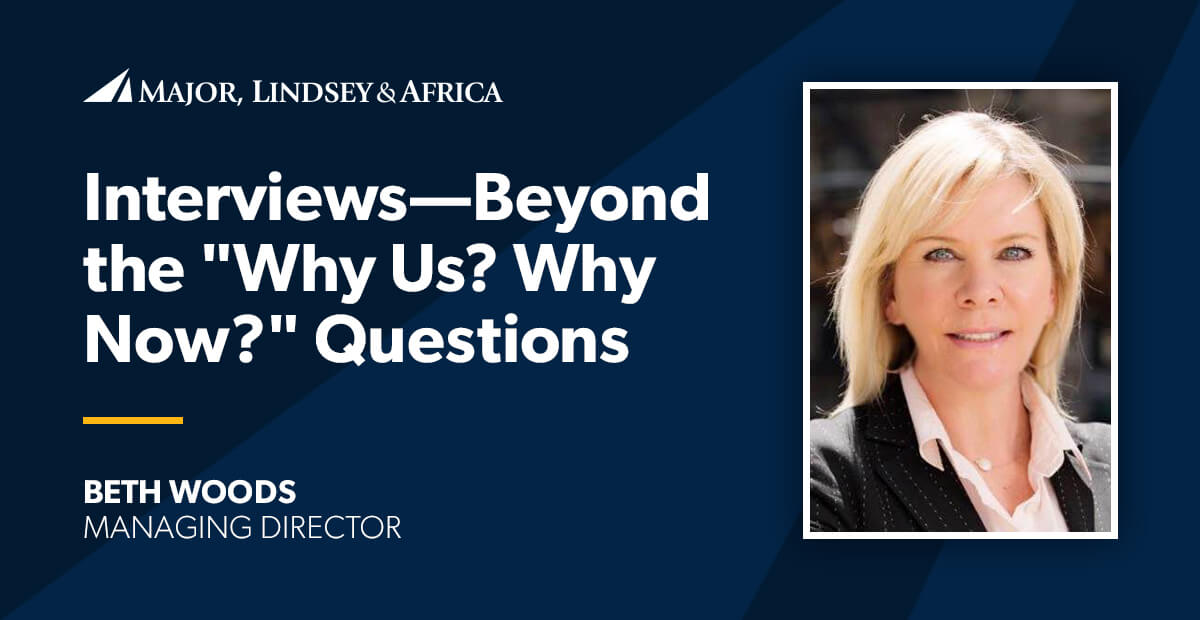 Interviews- Beyond the Why Us? Why Now? Questions