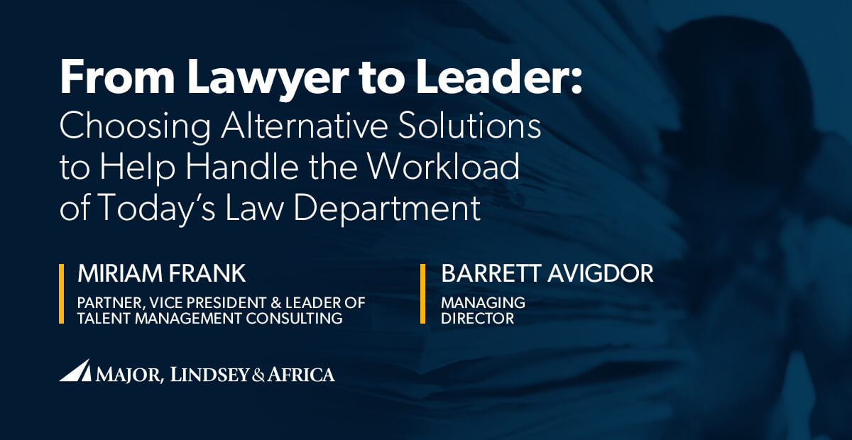 From Lawyer to Leader: Choosing Alternative Solutions to Help Handle ...