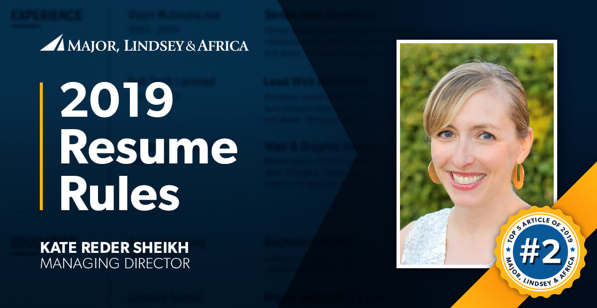 2019 Resume Rules