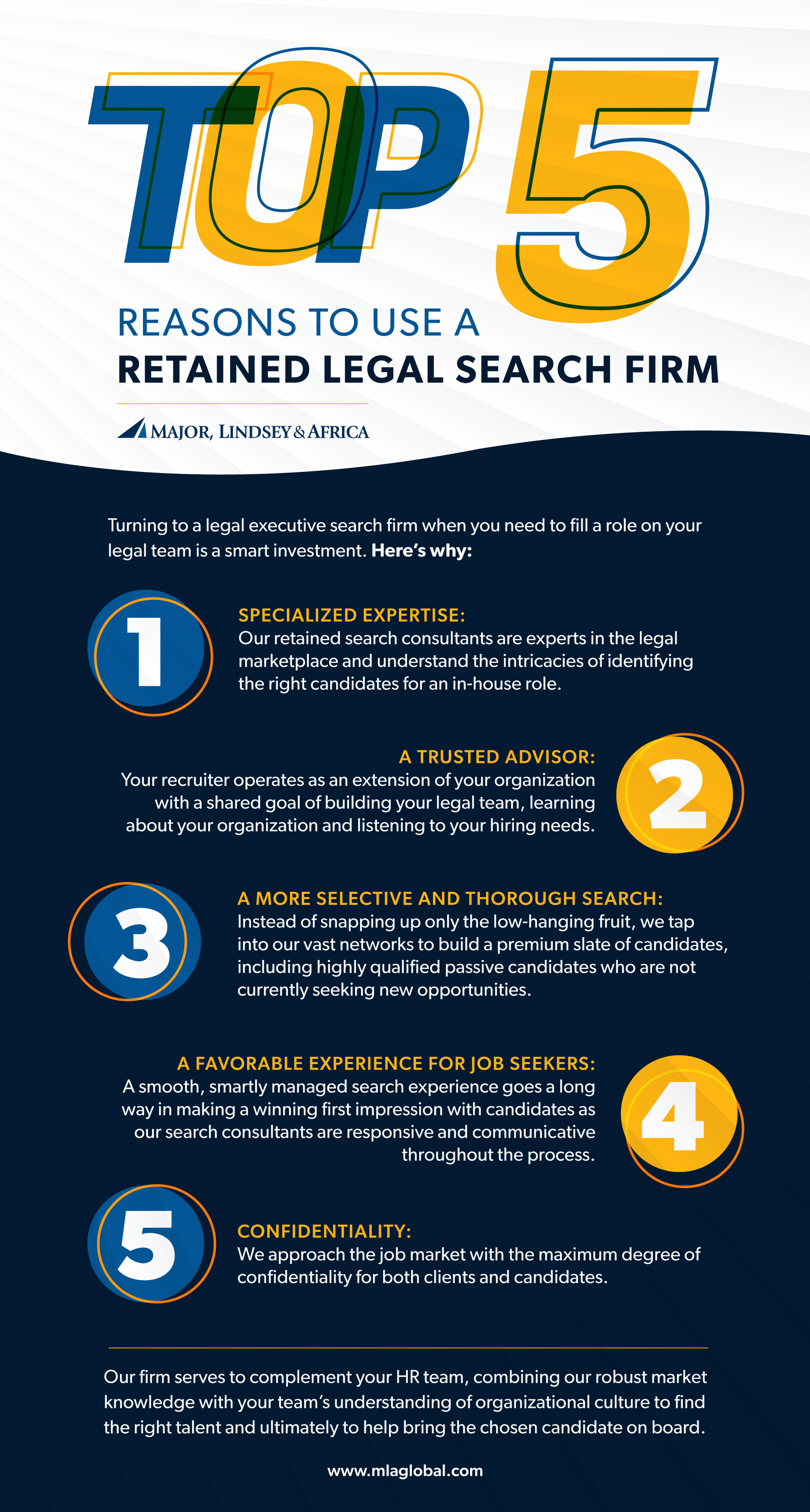 Top 5 Reasons to Use a Retained Legal Search Firm