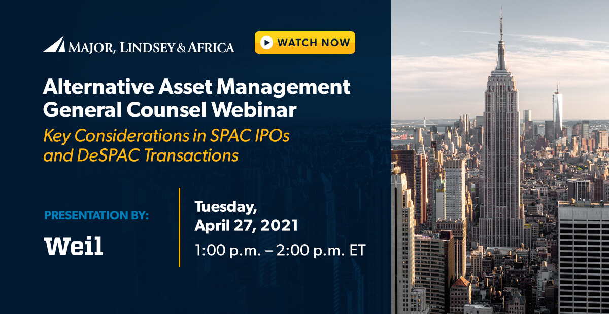 Key Considerations in SPAC IPOs and DeSPAC Transactions