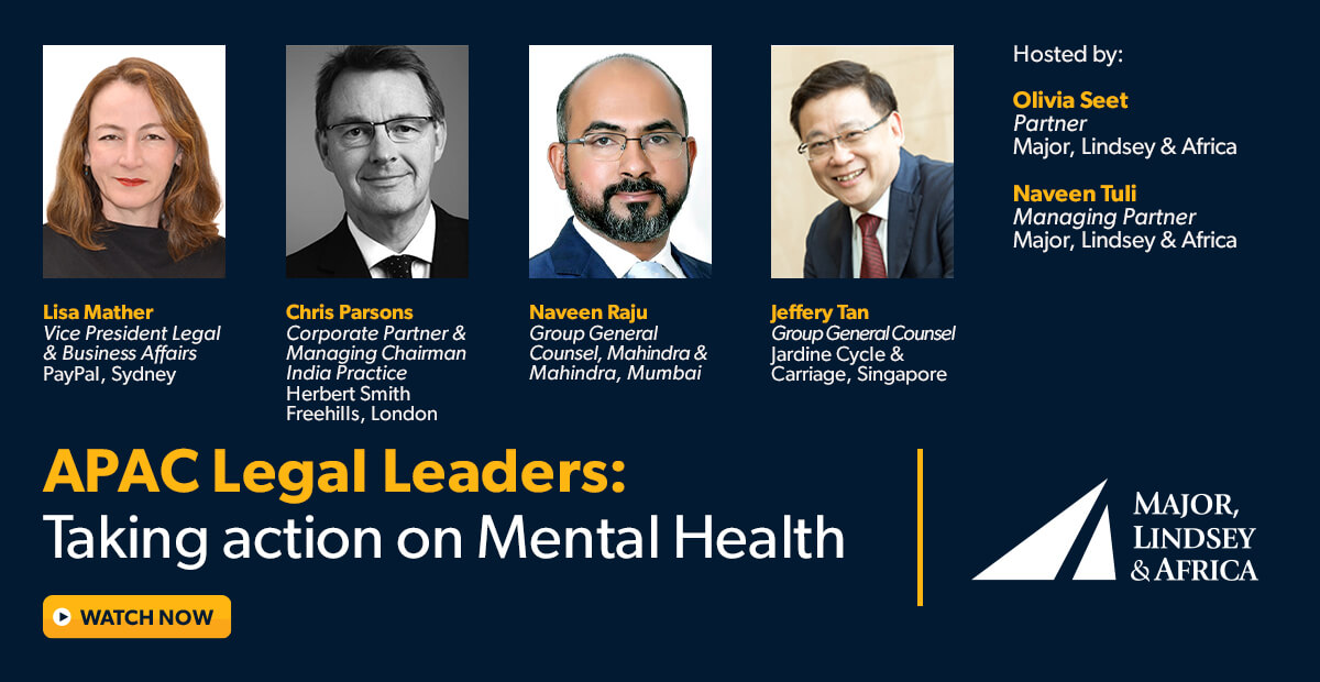 APAC Legal Leaders: Taking Action on Mental Health
